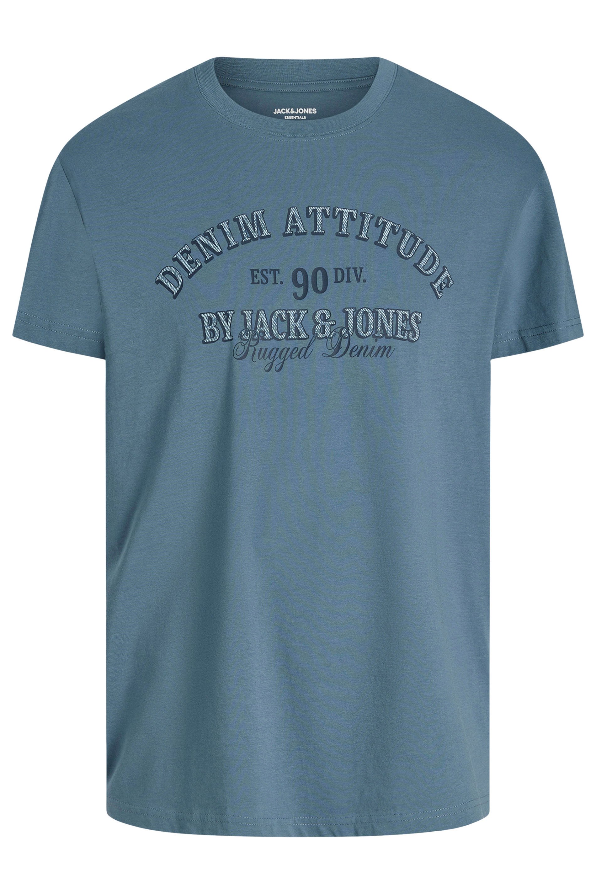 JACK & JONES Big & Tall Blue Mirage Graphic T-Shirt | BadRhino