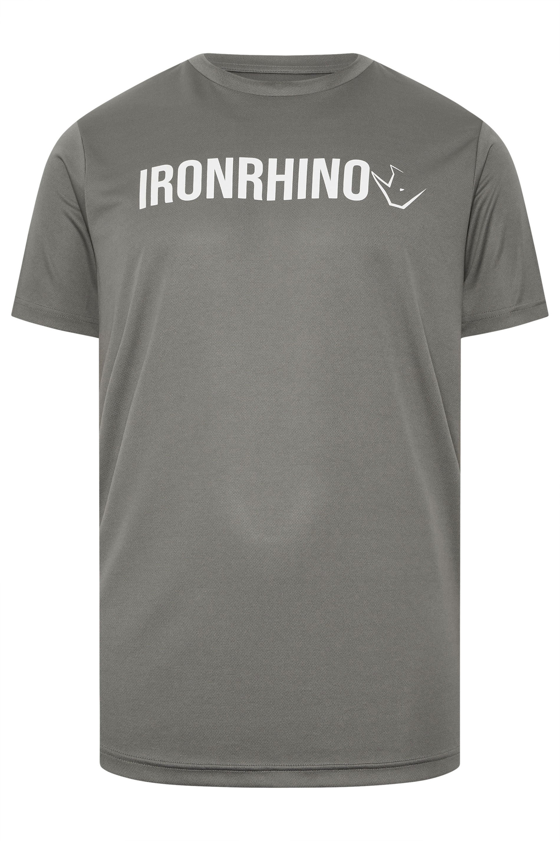 IronRhino Big & Tall Grey Branded Performance T-Shirt | BadRhino