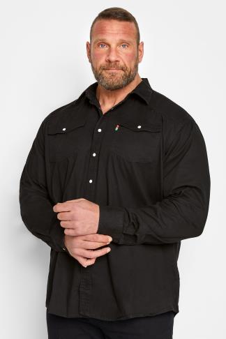 D555 Big & Tall Black Duke Denim Shirt | BadRhino