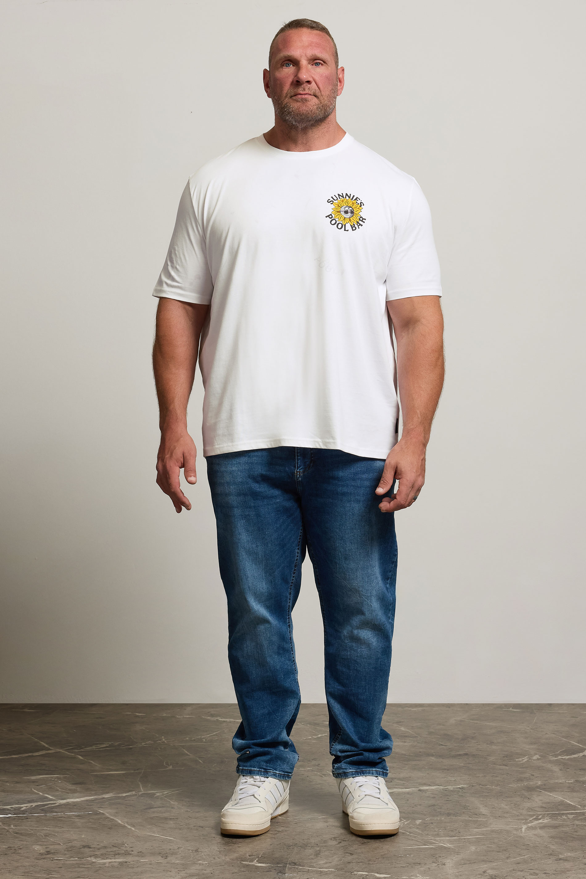 LYLE & SCOTT Big & Tall White Sunnie's Graphic T-Shirt | BadRhino