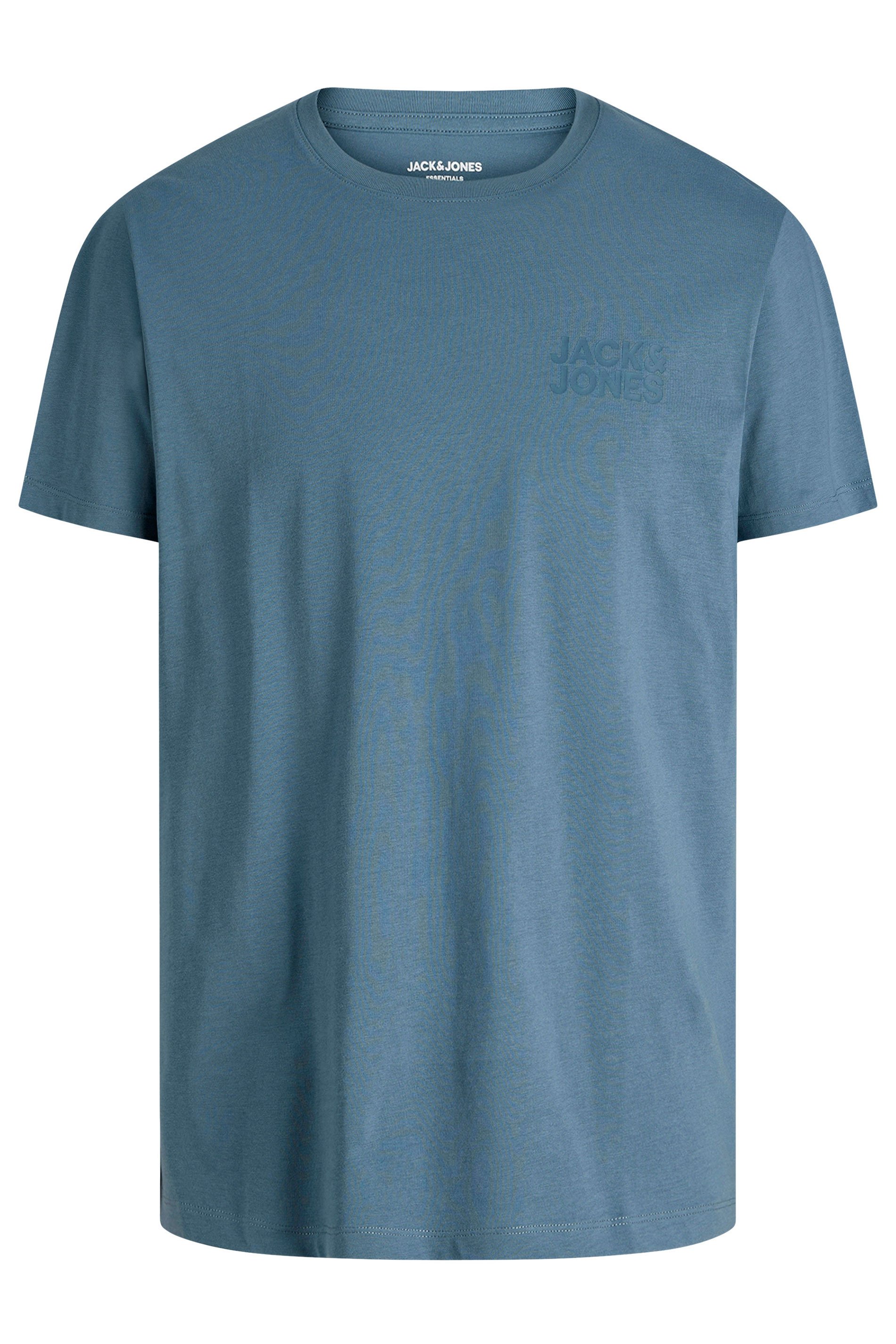 JACK & JONES Big & Tall Blue Mirage Logo T-Shirt | badRhino | BadRhino